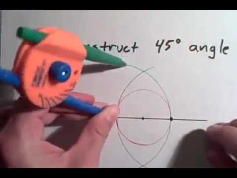 Construct a 45 angle - YouTube