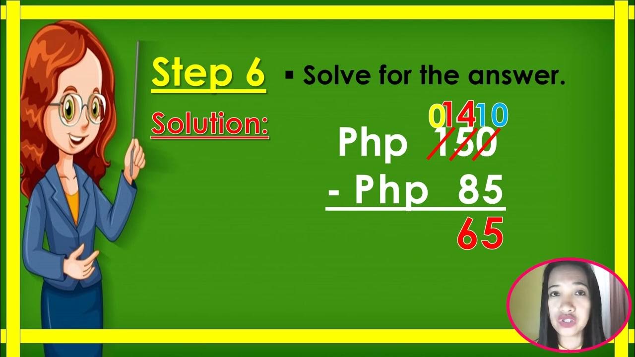 Problem Solving Involving Subtraction - YouTube