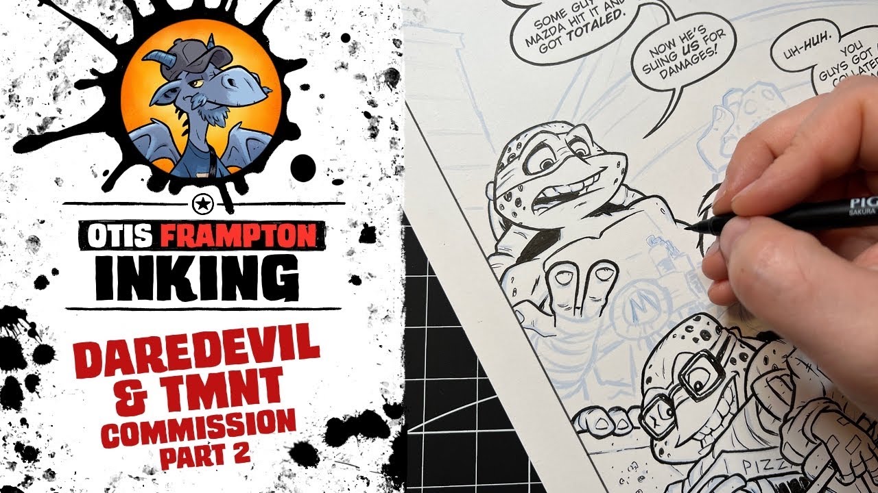 Inking A TMNT/Daredevil Commission! - Part 2 - YouTube