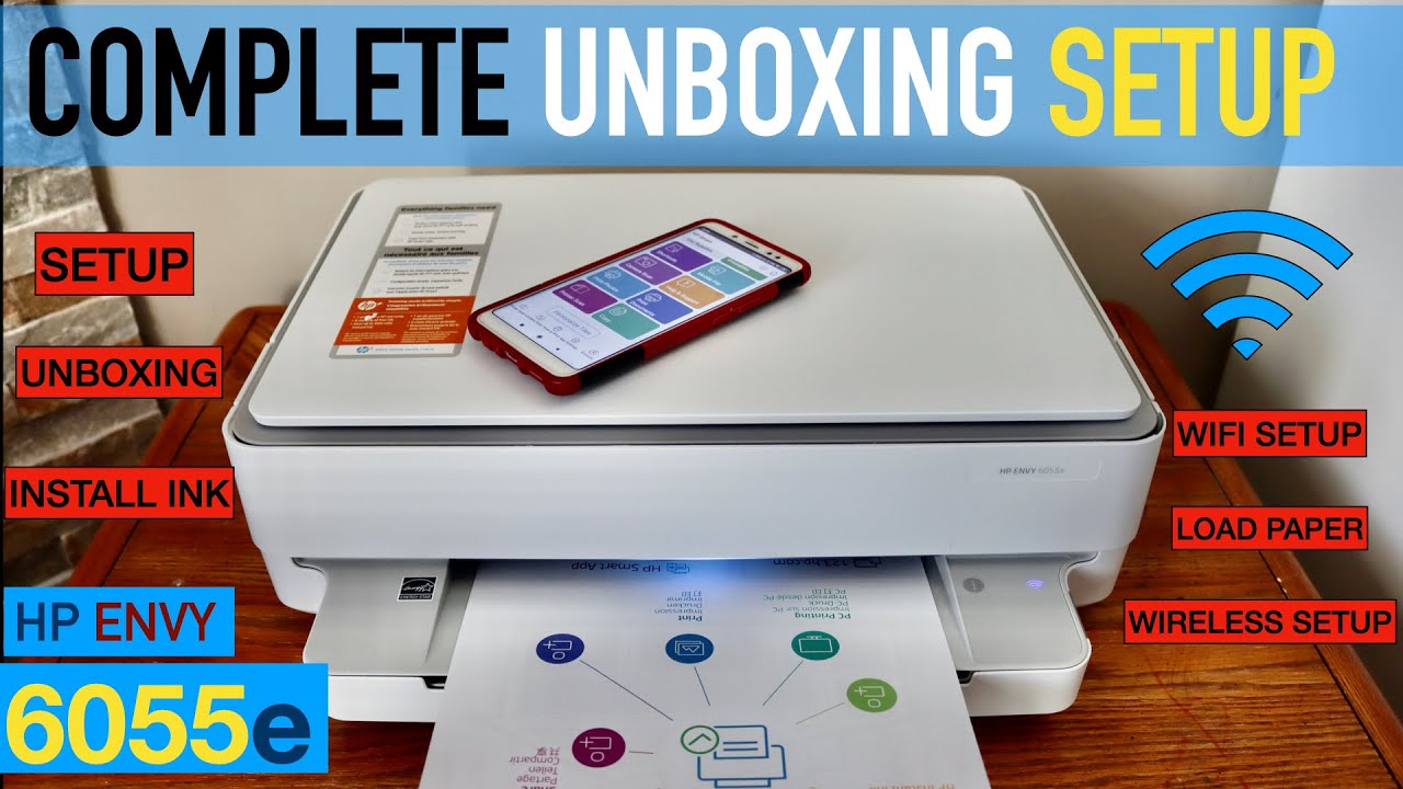 HP Envy 6055e Setup Unboxing Install Ink Load Paper Complete hp-envy-6055e-setup-unboxing-install-ink-load-paper-complete