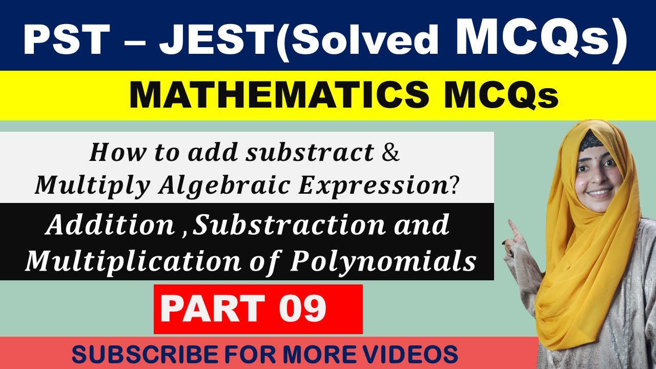 PST JEST Test Preparation || Algebra || How to Addition Substraction ...