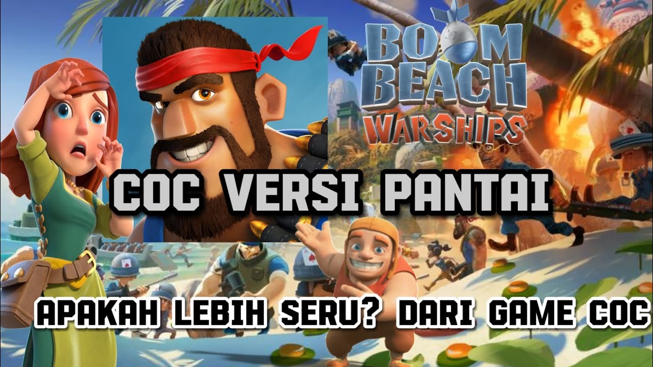 game mirip coc versi pantai dan modern boom beach Indonesia#supercell #boombeach # ...