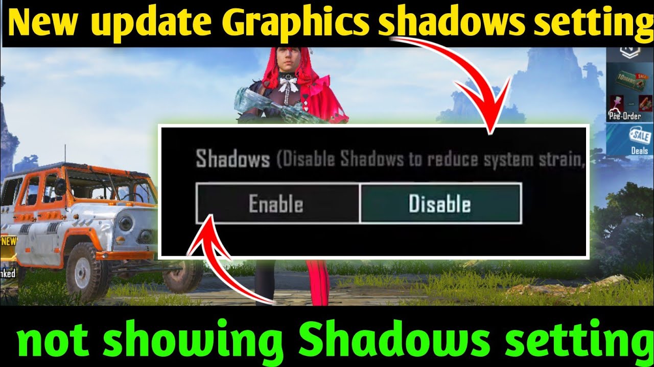 Bgmi/ Pubg shadow enable l How to enable shadows in Bgmi Pubg ll shadows setting not showing ...