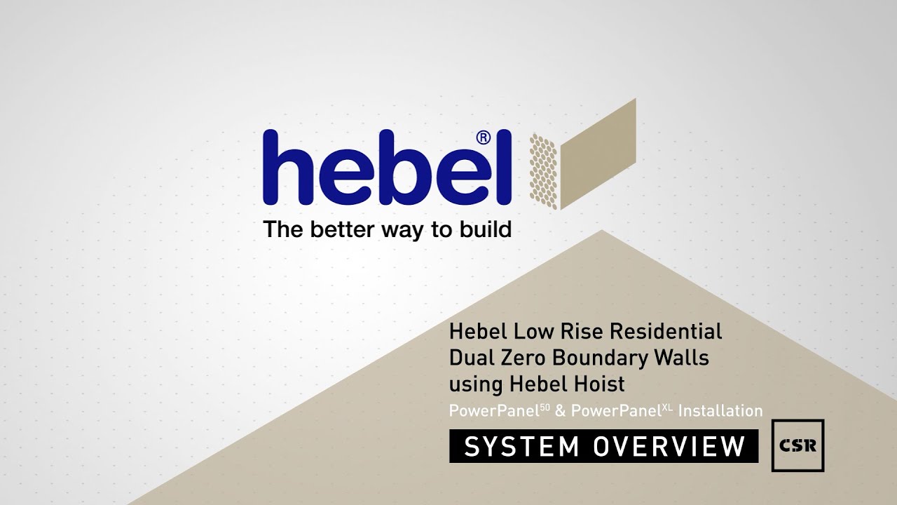Hebel Low Rise Dual Zero Boundary Walls using Hebel Hoist ...