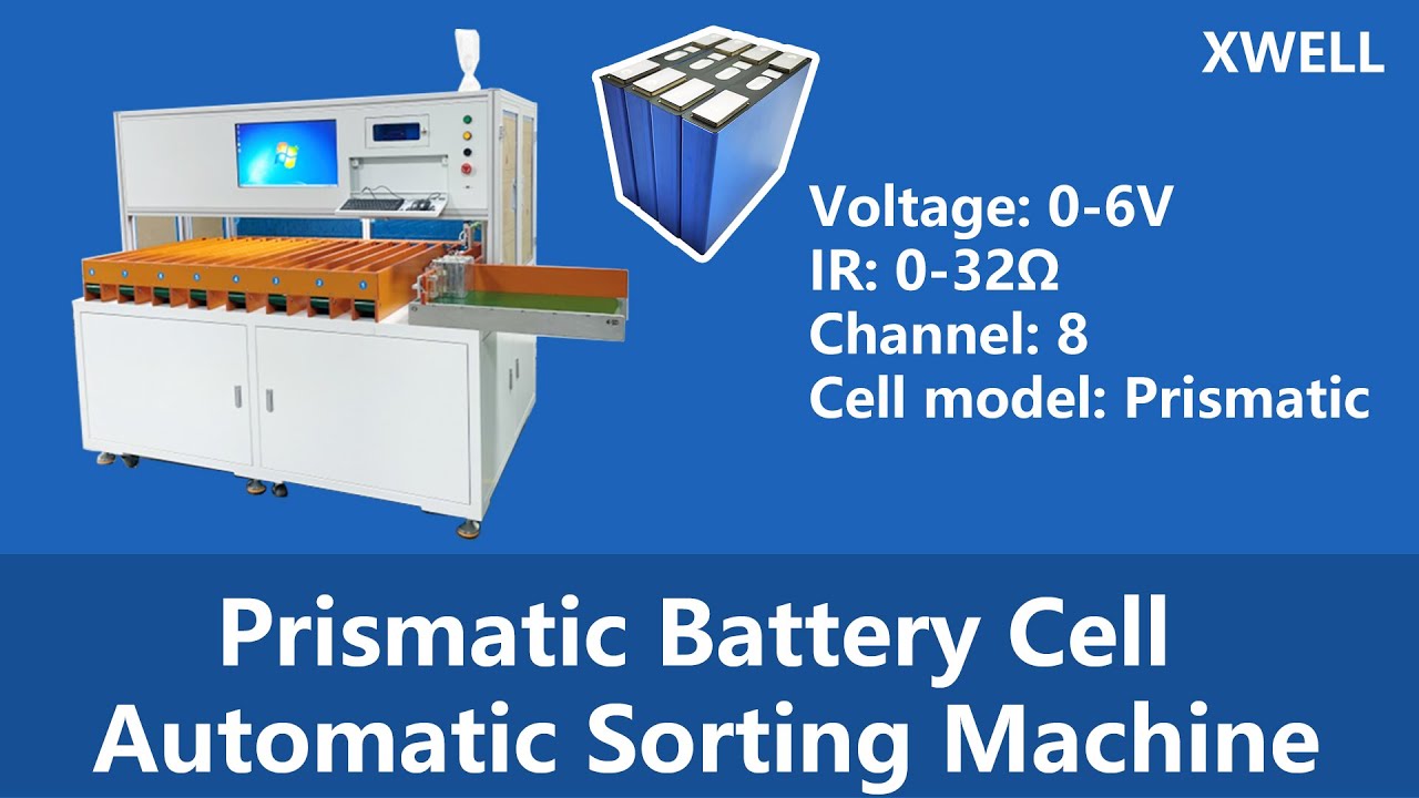 Prismatic battery cell 8 channel automatic sorting machine ocv and ir ...