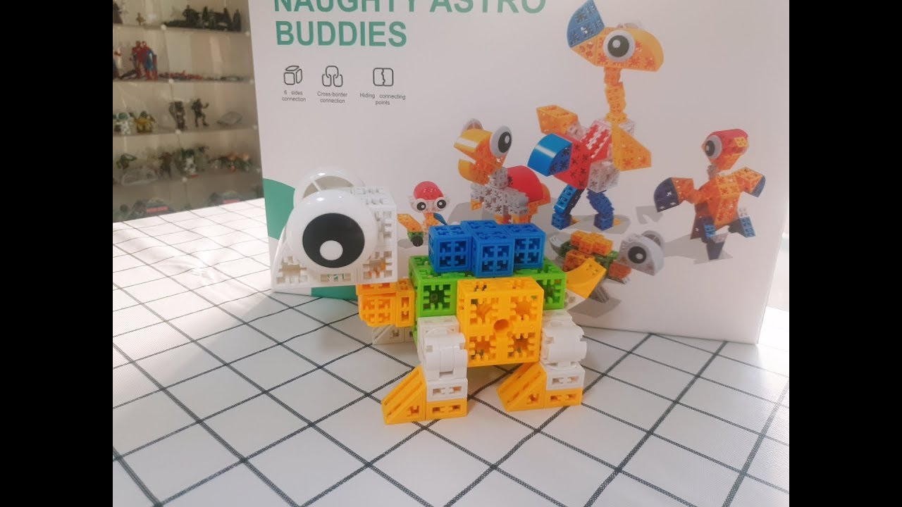 우리아이 지니블럭 거북이 만들기 빠른영상 NAUGHTY ASTRO BUDDIES - YouTube