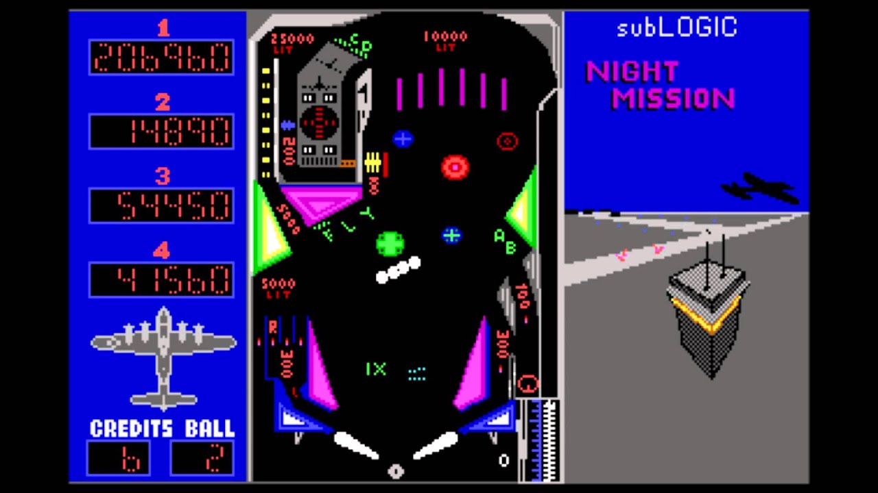 Night Mission Pinball for the PC Booter - YouTube