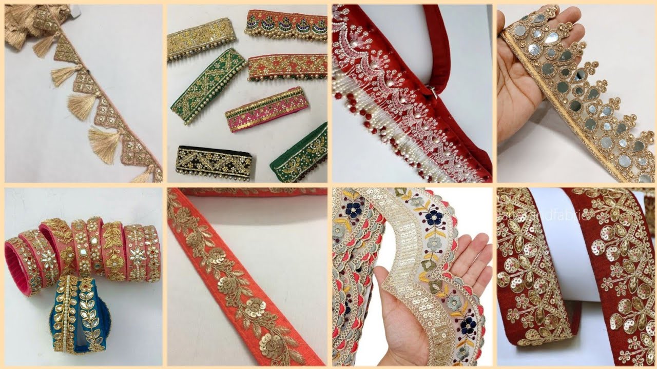 Latest And Stylish Gotta Patti Work laces Designs 2023/Gotta Patti And ...