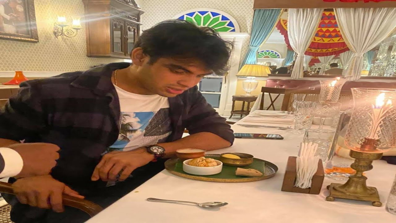 Gold medalist Neeraj Chopra Eating Bengali Food - Neeraj Taste Kolkata ...