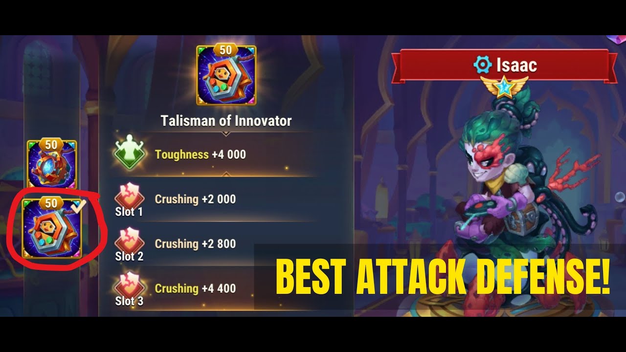BEST ATTACK DEFENSE | ISAAC TALISMAN | Hero Wars Alliance - YouTube