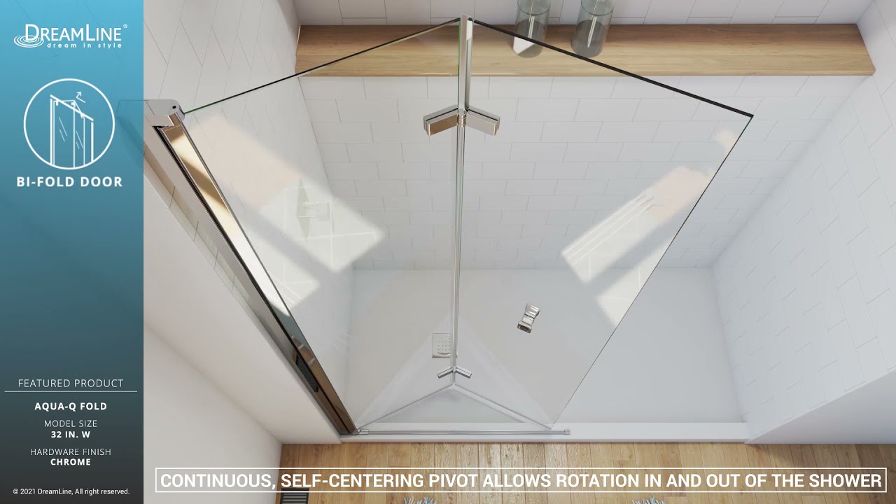 Aqua-Q Fold Shower Door | Bi-Fold Opening - YouTube