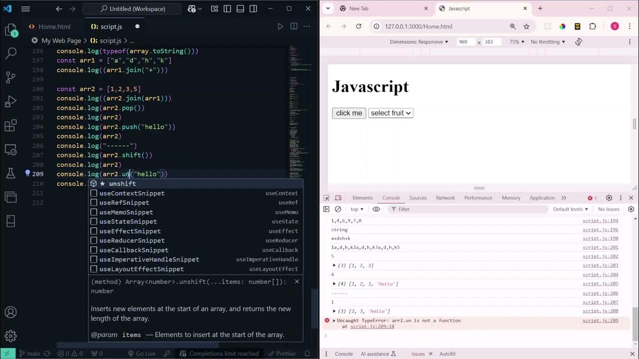 Array methods in JavaScript in Tamil Part -9 - YouTube