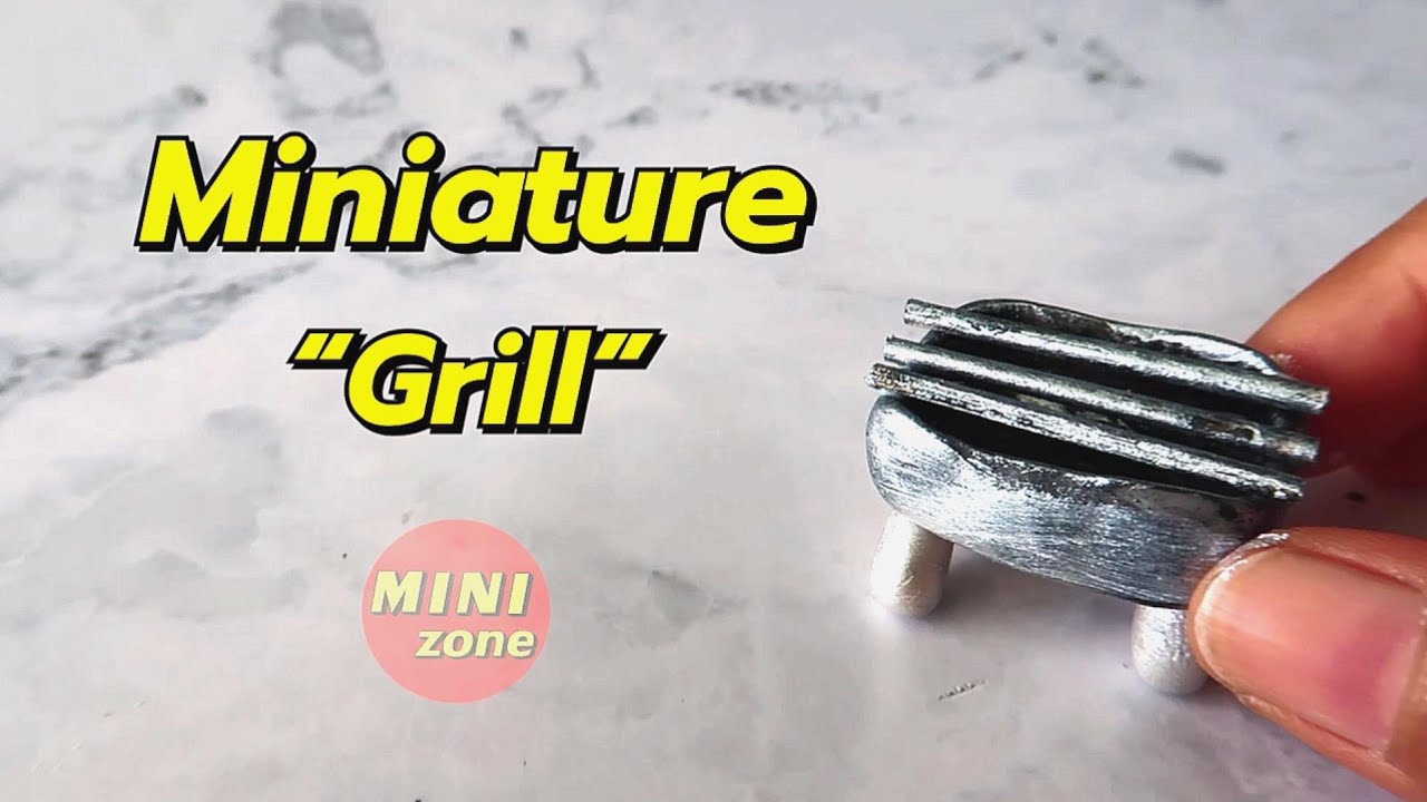 How to make a Miniature Grill l Air dry Clay Tutorial l Minizone - YouTube