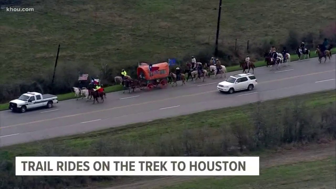 Trail rides on the trek to Houston - YouTube