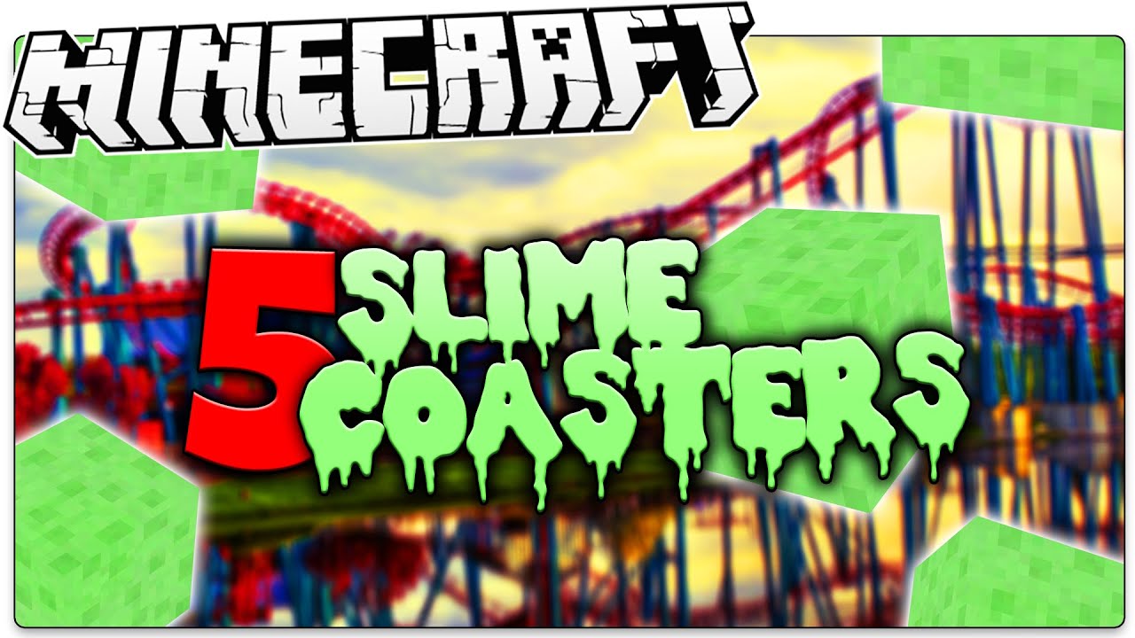 5 Minecraft Slime Rollercoasters You HAVE To Ride! (Minecraft Slime ...