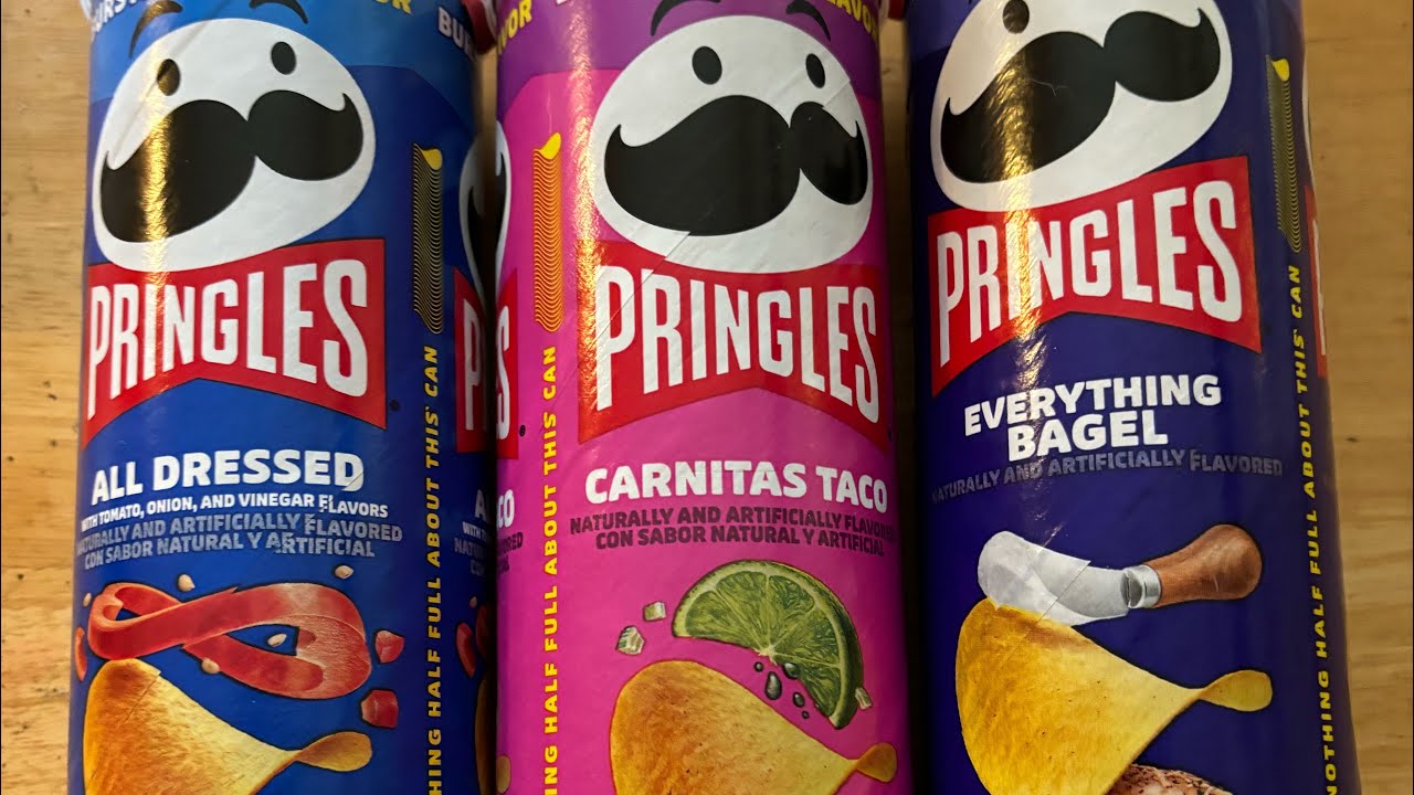 Reviewing Pringles carnitas taco Pringles everything bagel Pringles all ...