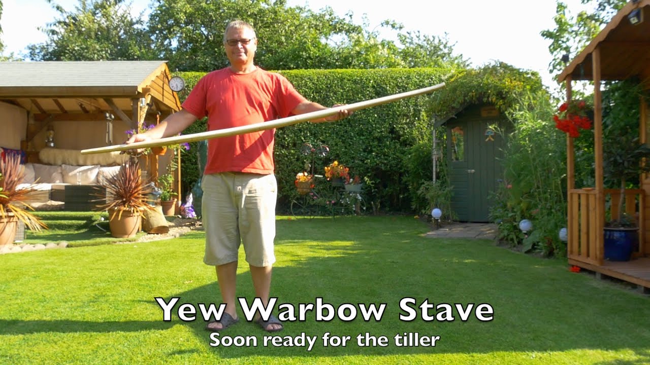 Yew Heavy Warbow. Clean up after a day's work with a spokeshave and ...