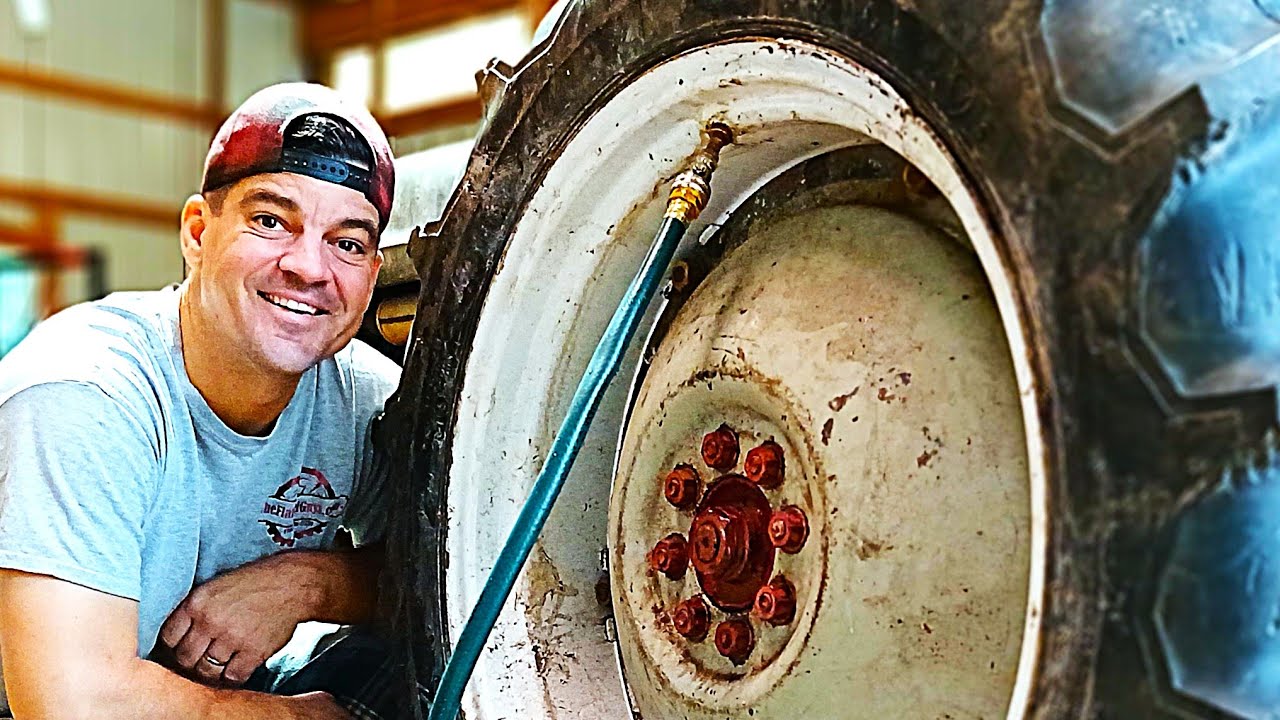 WHY do Farmers Fill Their Tractor Tires With WATER? (We show you how ...