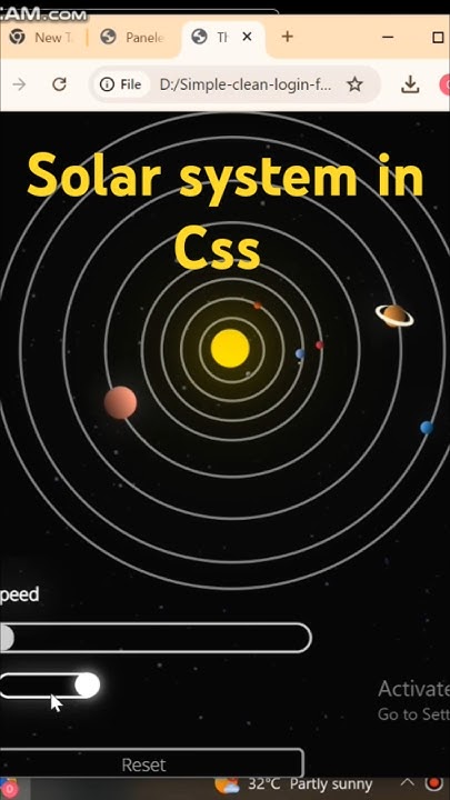 Solar System Using Css Animation Effect Html Css And Js Trendingshorts Cssanimation Python