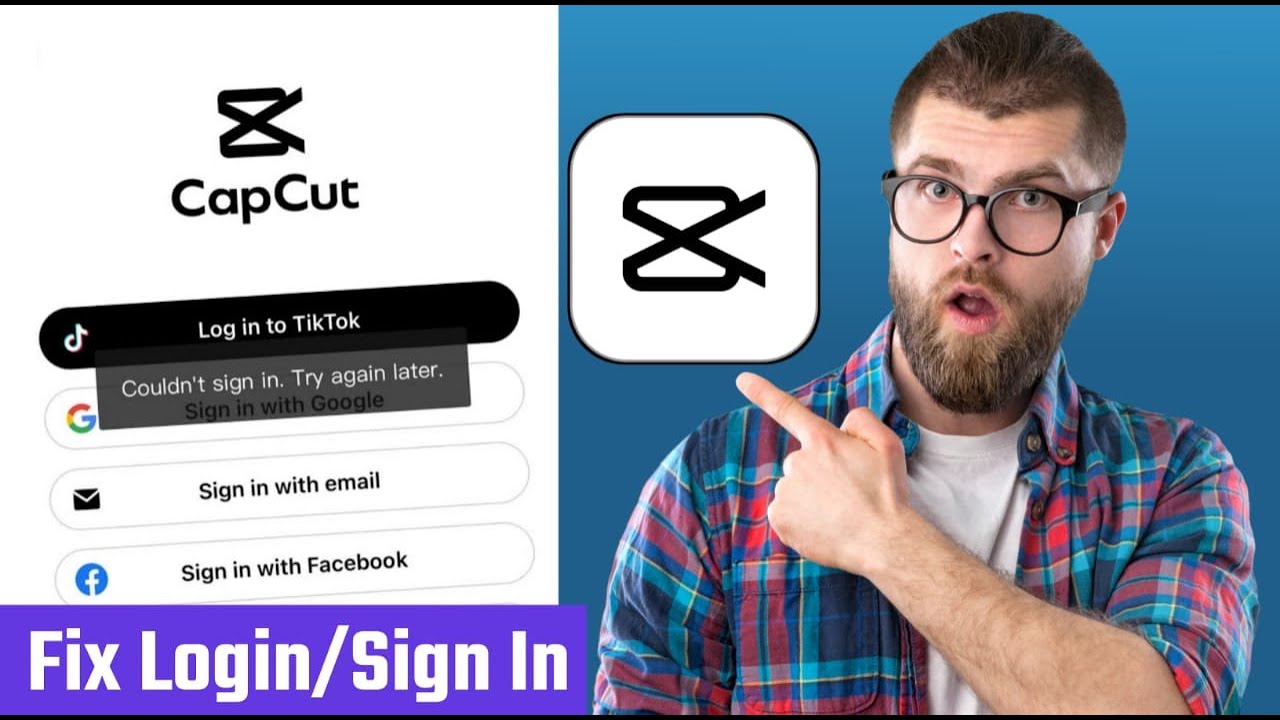 How to Fix Capcut Login Problem | Couldn't Sign in. Try Again Later ...