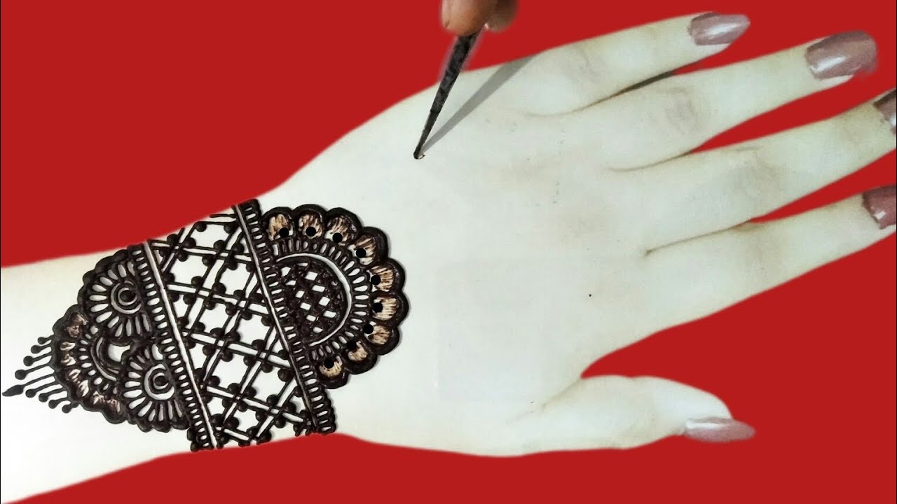 Latest Simple Arabic Mehndi Bail Design||Easy And Stylish Mehndi Ka ...
