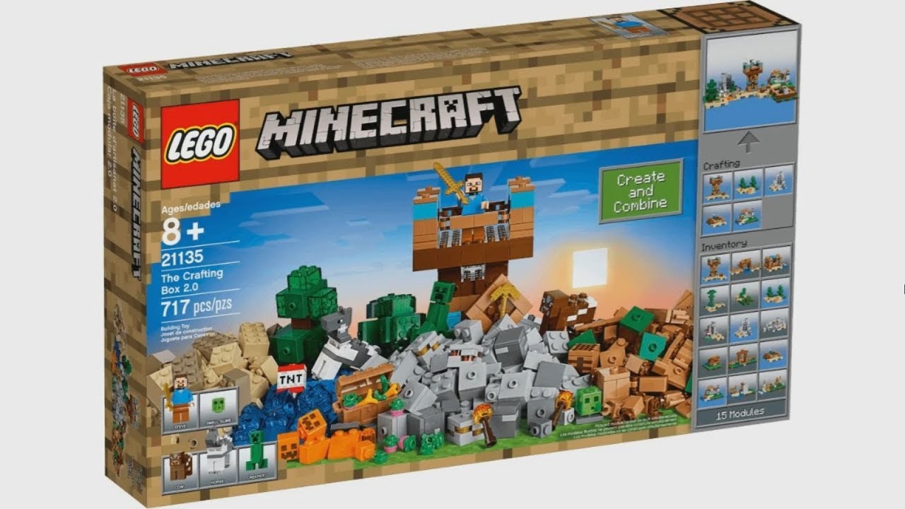 2017 LEGO Minecraft 21135 The Crafting Box 2.0 - instruction timelapse ...
