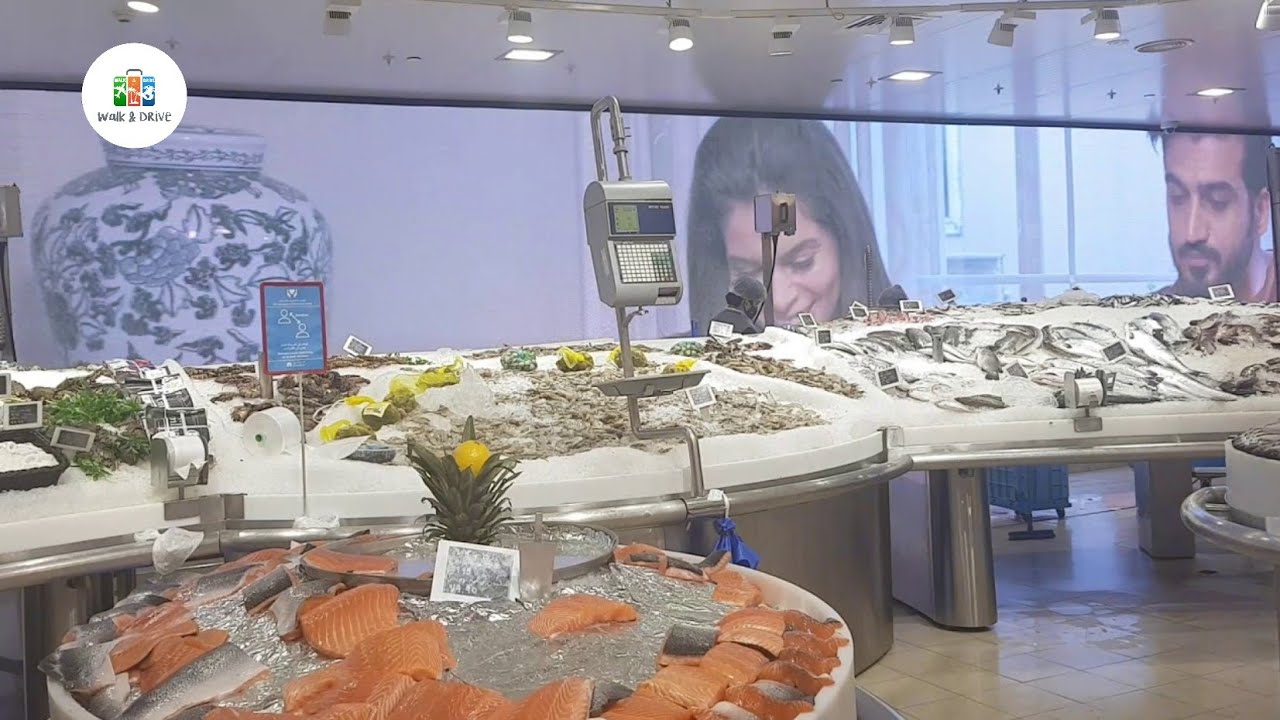 Carrefour Fish Market | Mall Of The Emirates by Walk & Drive - YouTube