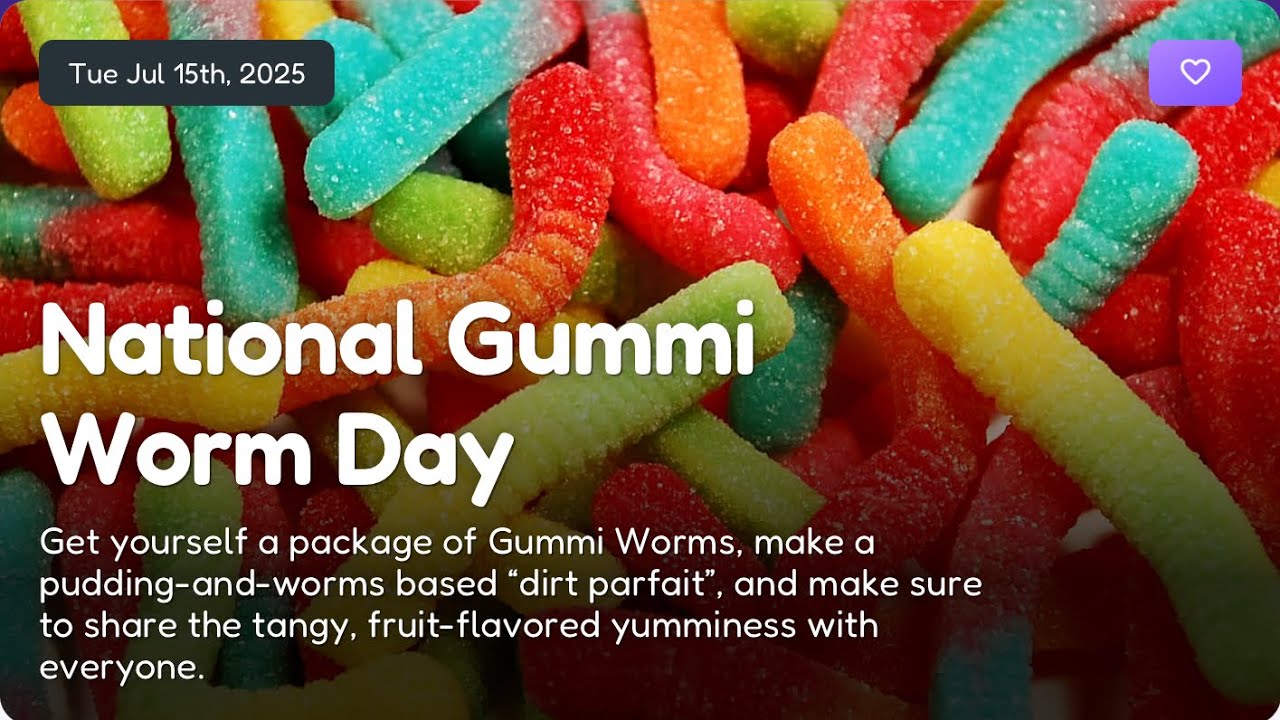 National Gummy Worm Day - July 15th #gummyworms #fruit #snacks #snake # ...