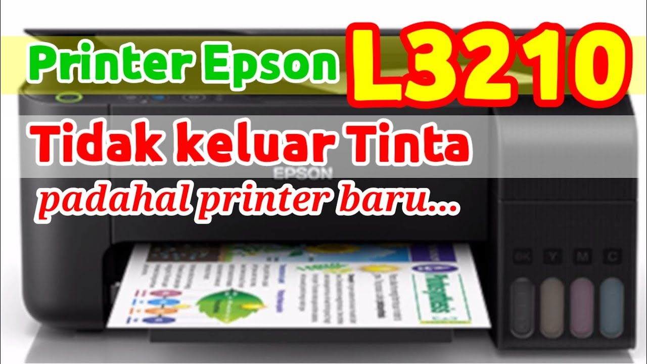 Printer epson l3210 baru tidak keluar tinta - YouTube