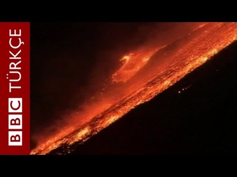 Etna Yanardağı'nın muhteşem alev gösterisi - BBC TÜRKÇE