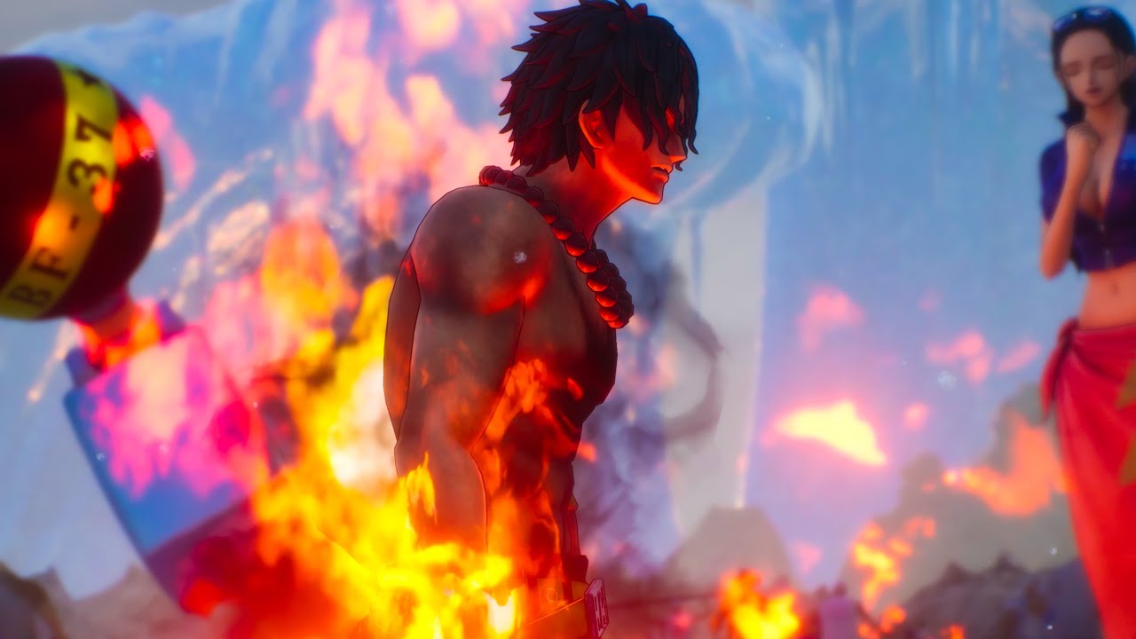 One Piece Odyssey - Ace Sacrifices Himself to Save Luffy Scene - YouTube