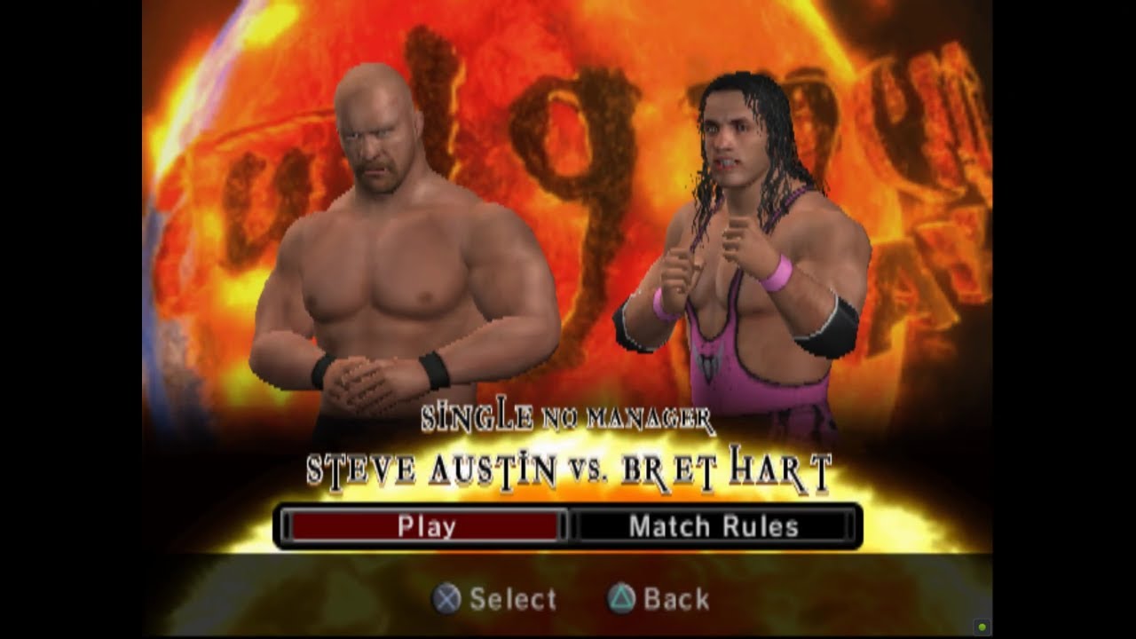 Steve Austin VS Bret Hart WWE Smackdown VS Raw 2006 - YouTube