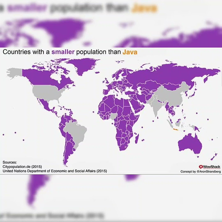 Countries with a smaller population than Java(Island)! #map #java #indonesia #population # ...