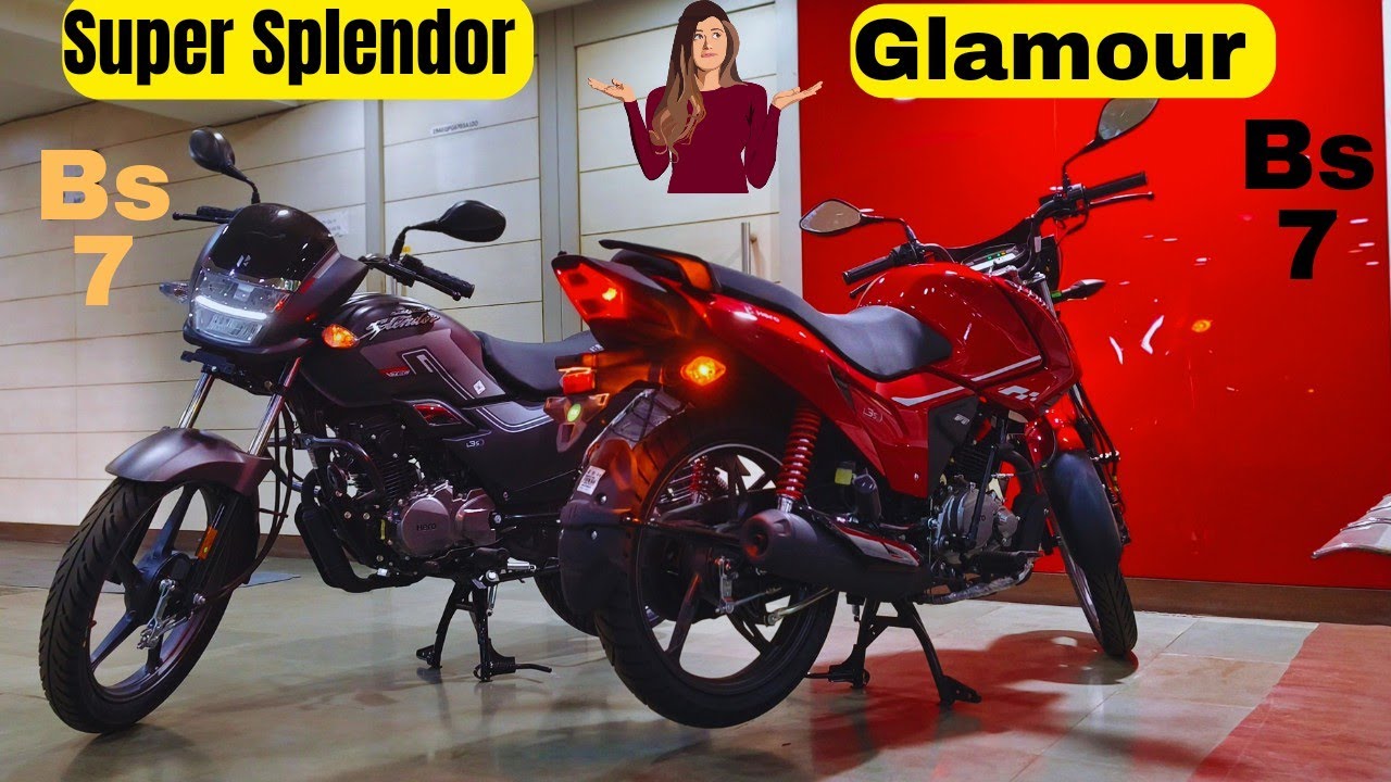 2023 Hero Super Splendor Bs7 Vs Glamour Bs7 Detailed Comparison Which ...