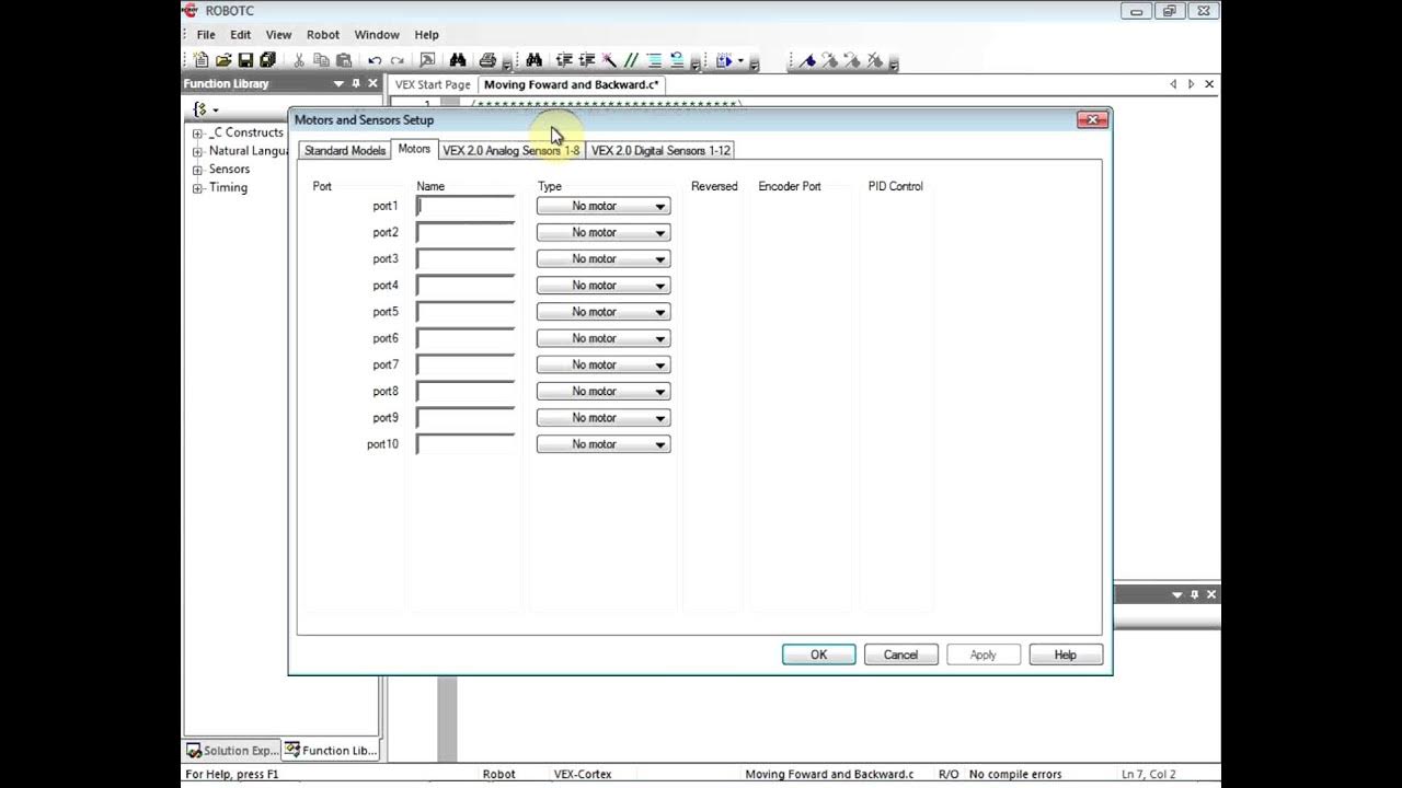 Vex Robotc 3.x : Lesson 3 : Compile and Download - YouTube