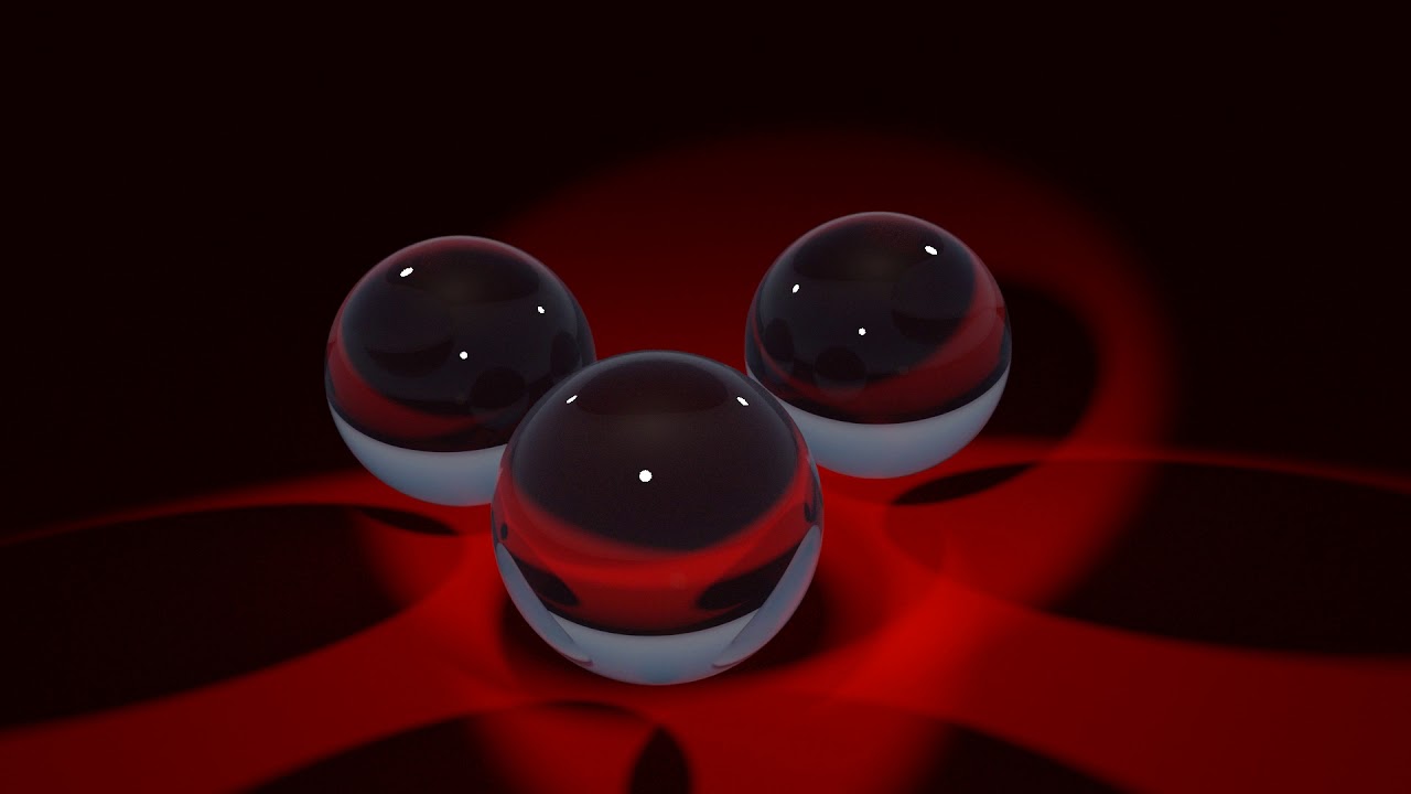 Three Red Glass Balls | Free HD Animated Background | Transparent ...