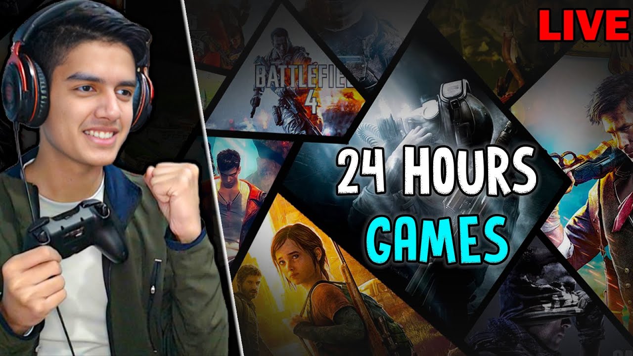 Playing PC Games For 24 HOURS 🤯🎮 Part-2 - YouTube