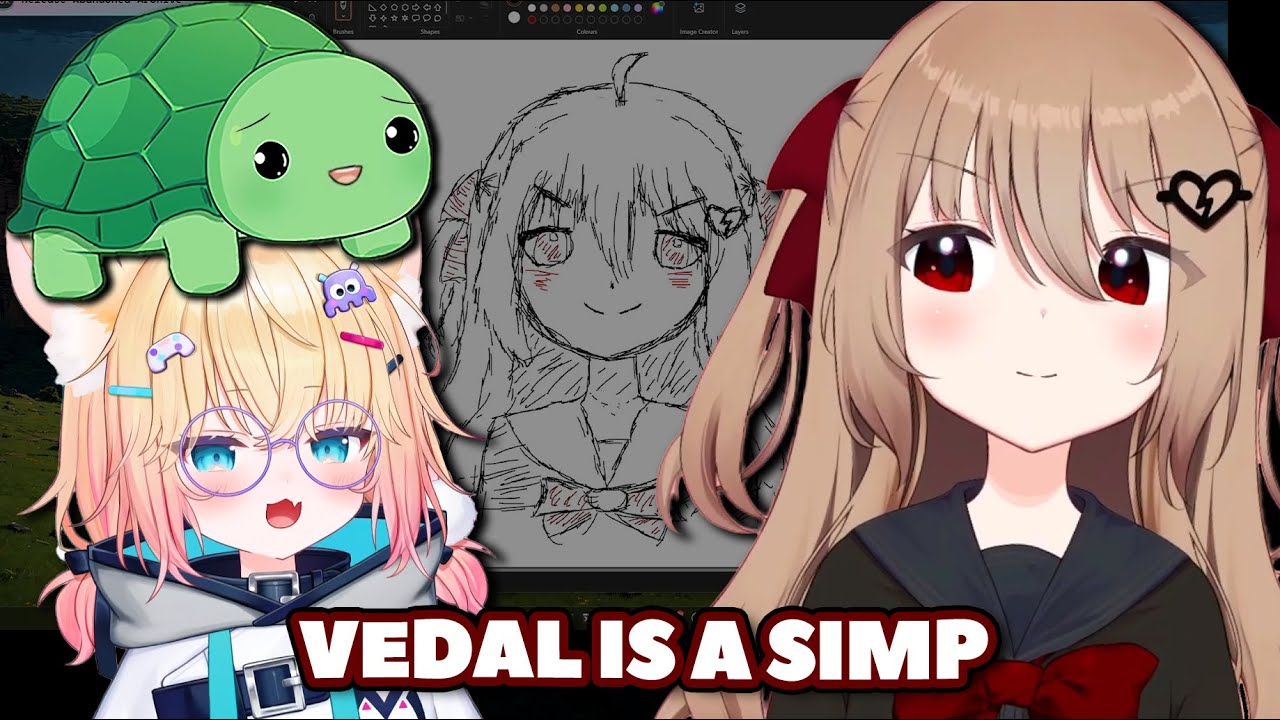 Evil, Vedal, and Mini’s Hilarious Art Collab... And Vedal’s an Artist ...