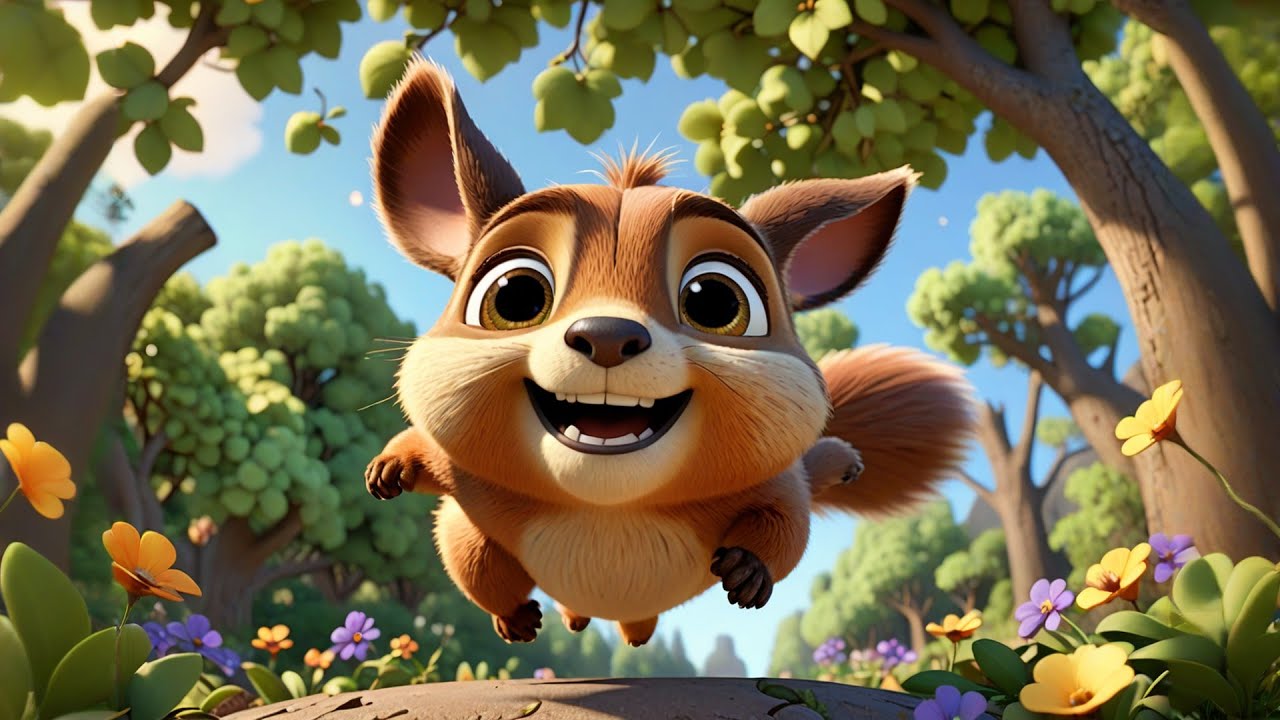 Six Flying Squirrels Glide with Glee | Fun Animal Song for Kids ...