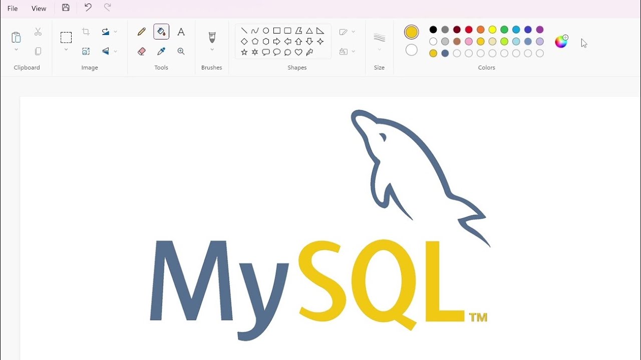 How to draw the MySQL logo using MS Paint | How to draw on your ...
