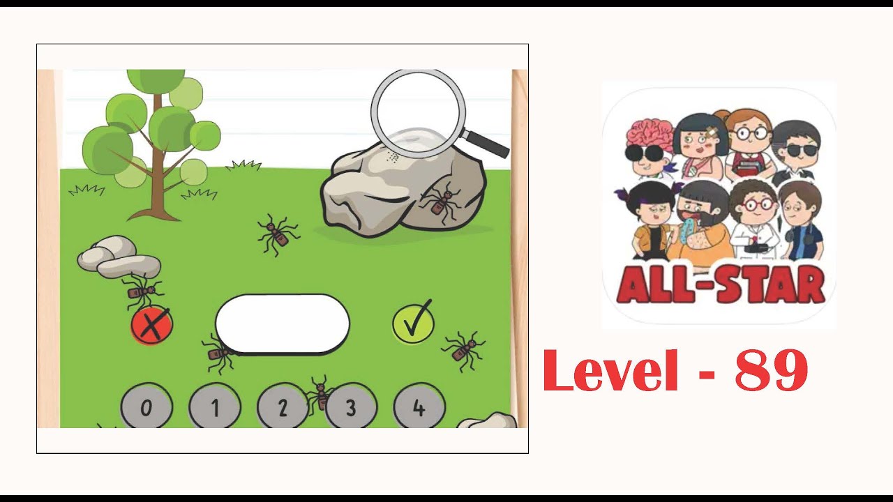 Brain test all star level 89 How many spiders are there? - YouTube