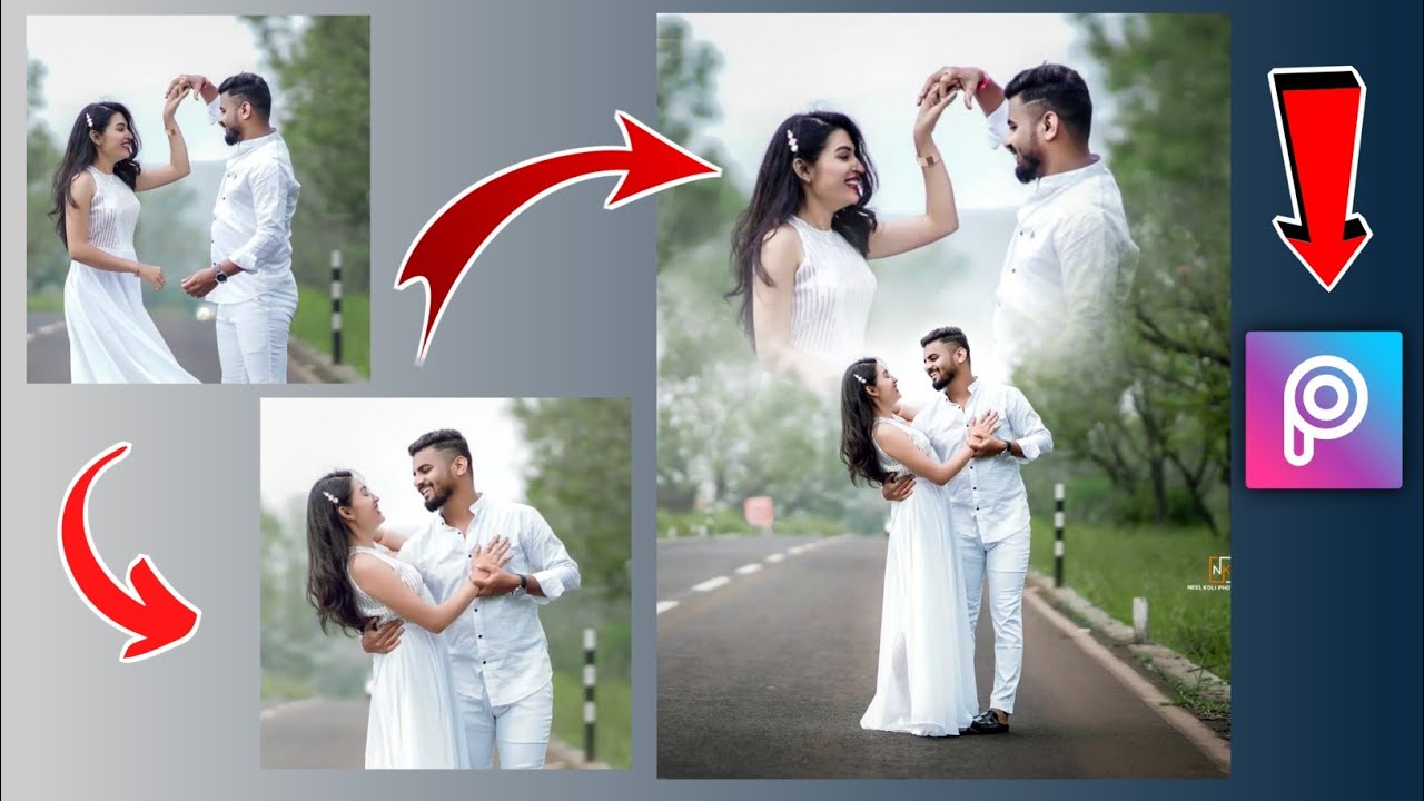 How To Make Wedding Photo in Picsart|Pre wedding Photo Editing in ...