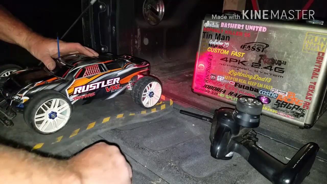 Traxxas Rustler Brushed Titan 12t 50.6 Mph on 2s - YouTube