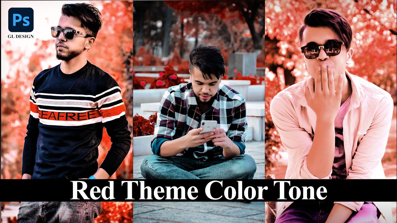 Red theme color tone photoshop cc… - YouTube