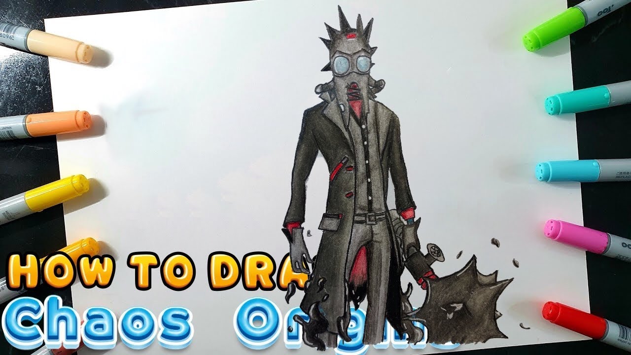 HOW TO DRAW CHAOS ORIGINS FROM FORTNITE SEASON 8 - YouTube