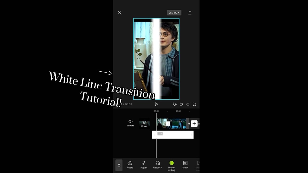CapCut Tutorial: White Line Transition. | Ella Granger (first tutorial ...