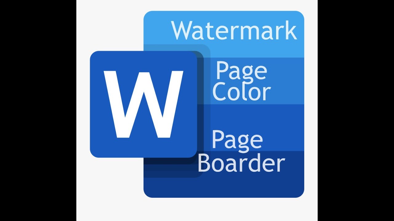 MS Office Watermark, Page Color and Page Boarders - YouTube