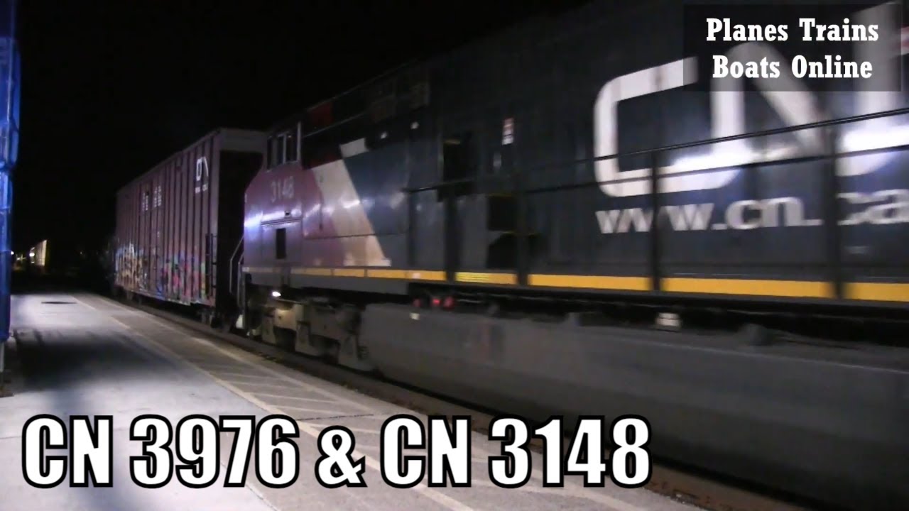 CN X397 Manifest Train CN 3976 & CN 3148 Locomotives Strathroy Sub - YouTube
