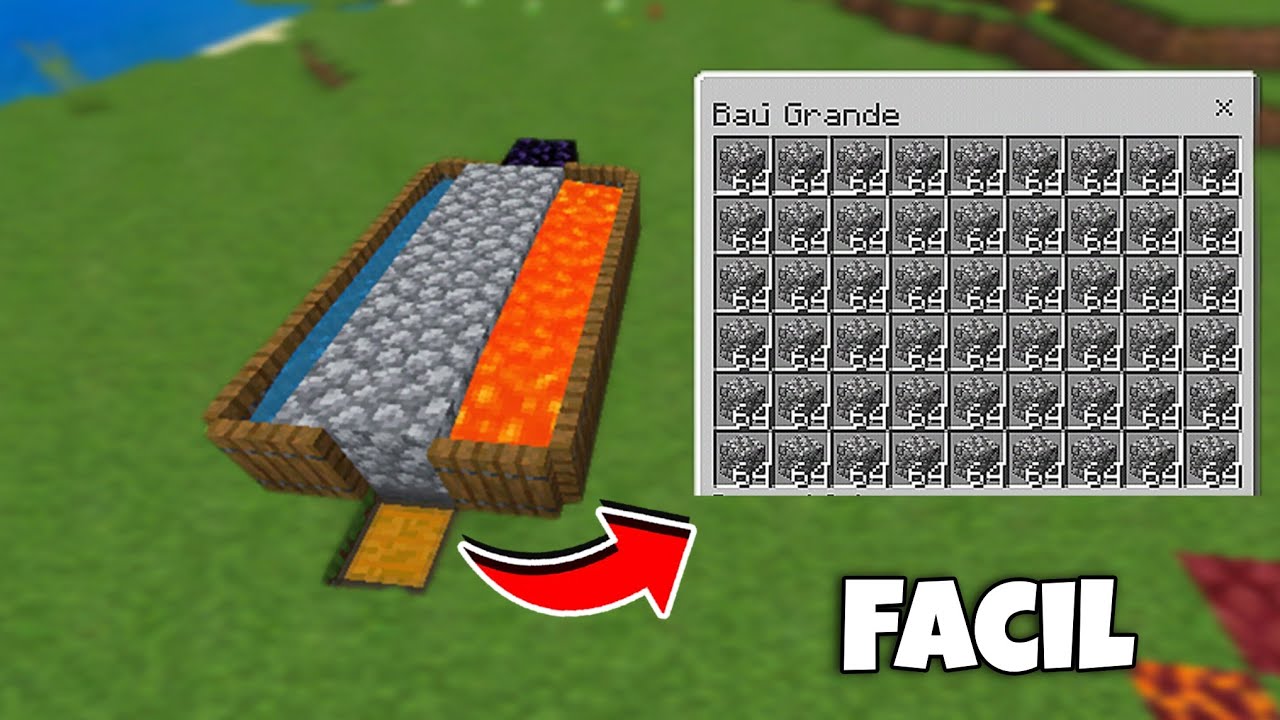 Melhor Farm de pedra/ pedregulho para Minecraft 1.21 fácil e eficiente ...