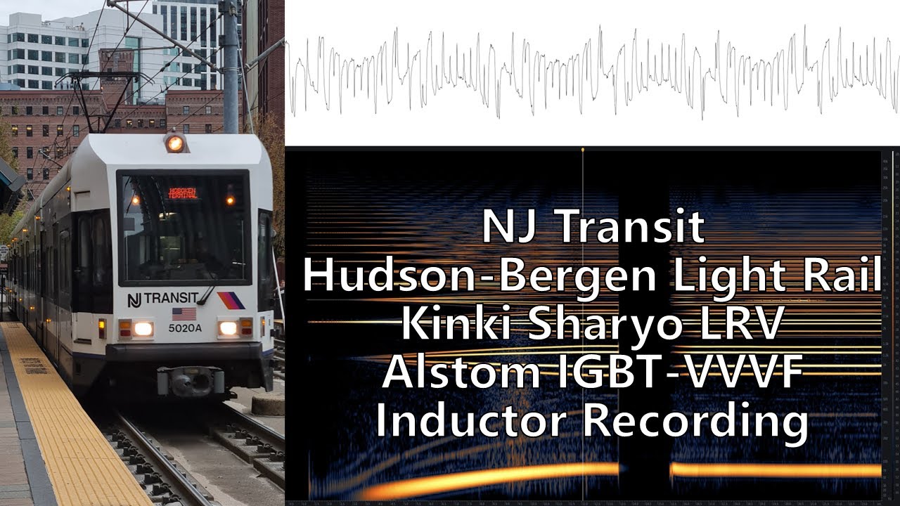 [Inductor Recording] NJ Transit HBLR Kinki Sharyo LRV Alstom IGBT-VVVF ...